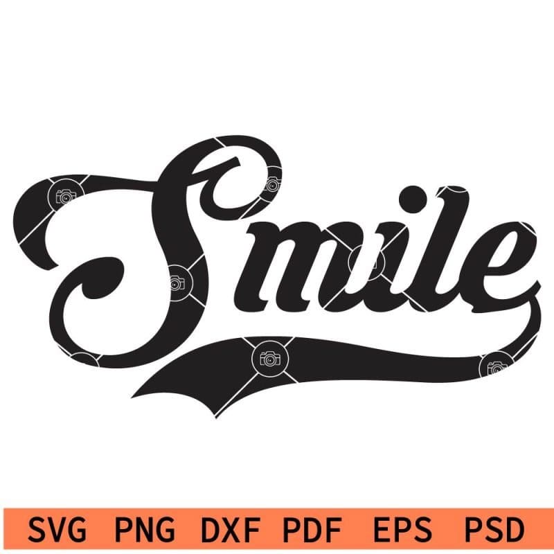 Smile phrase svg, Wavy Smile SVG