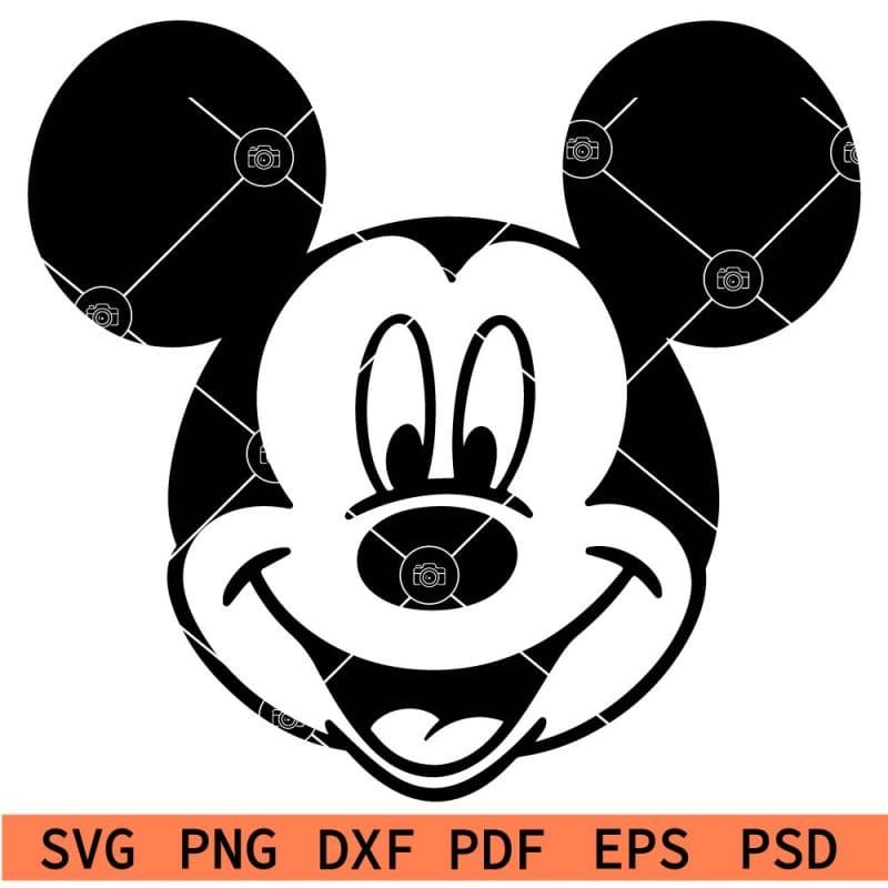 Happy Mickey Mouse SVG, Mickey Mouse head SVG, Disney Family SVG
