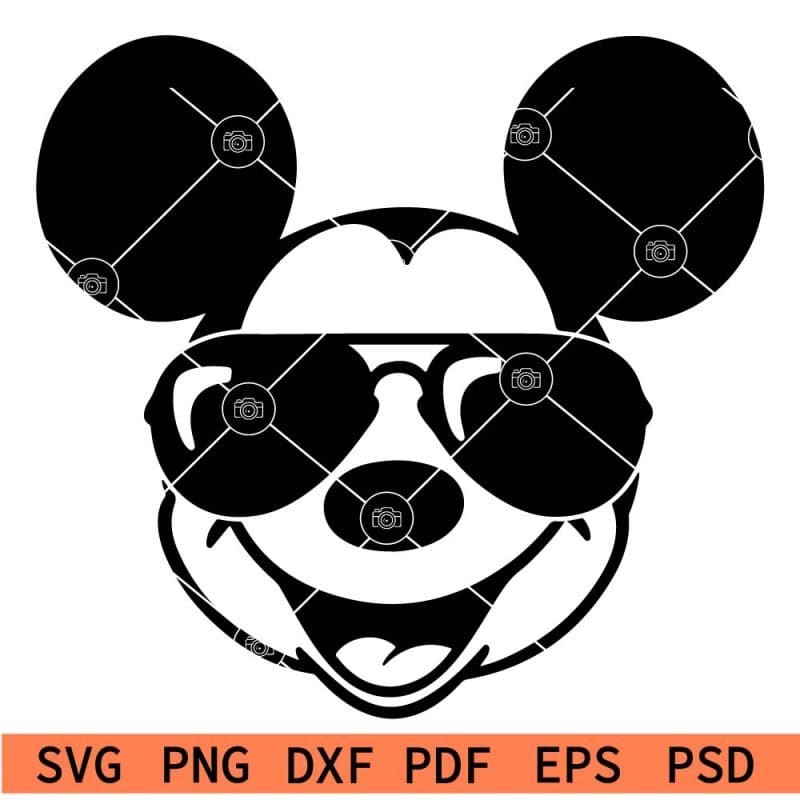 Smiling Mickey mouse with sunglasses SVG, Disney Dude SVG, Disney ...