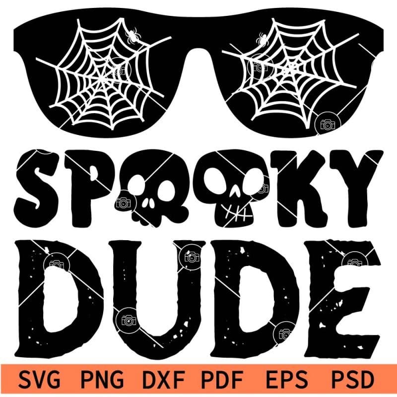 Spooky Dude SVG, Spiderweb sunglasses Spooky Dude SVG, Boy Halloween SVG