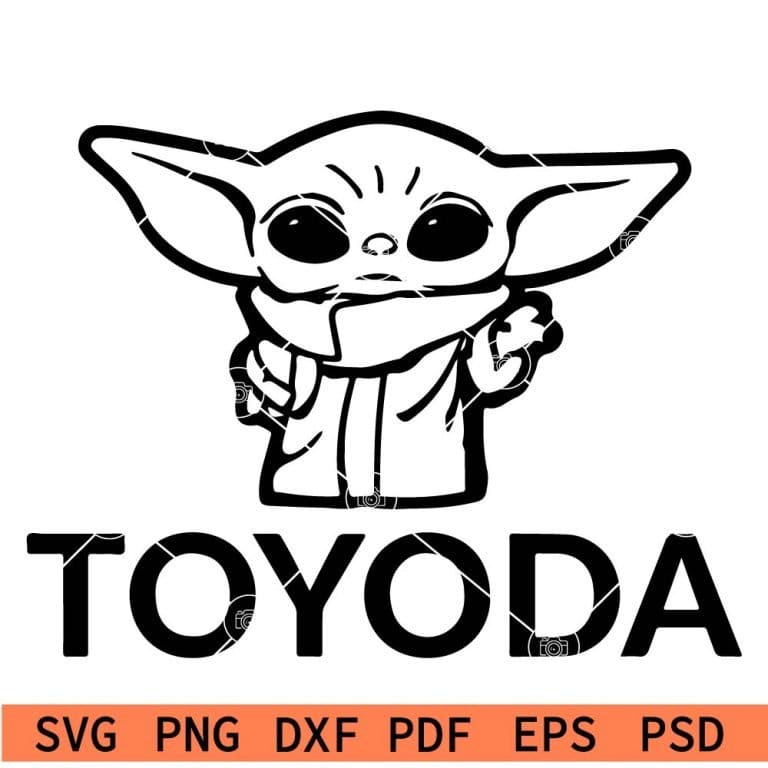 Toyoda SVG, Funny Toyota logo SVG, Yoda cars SVG