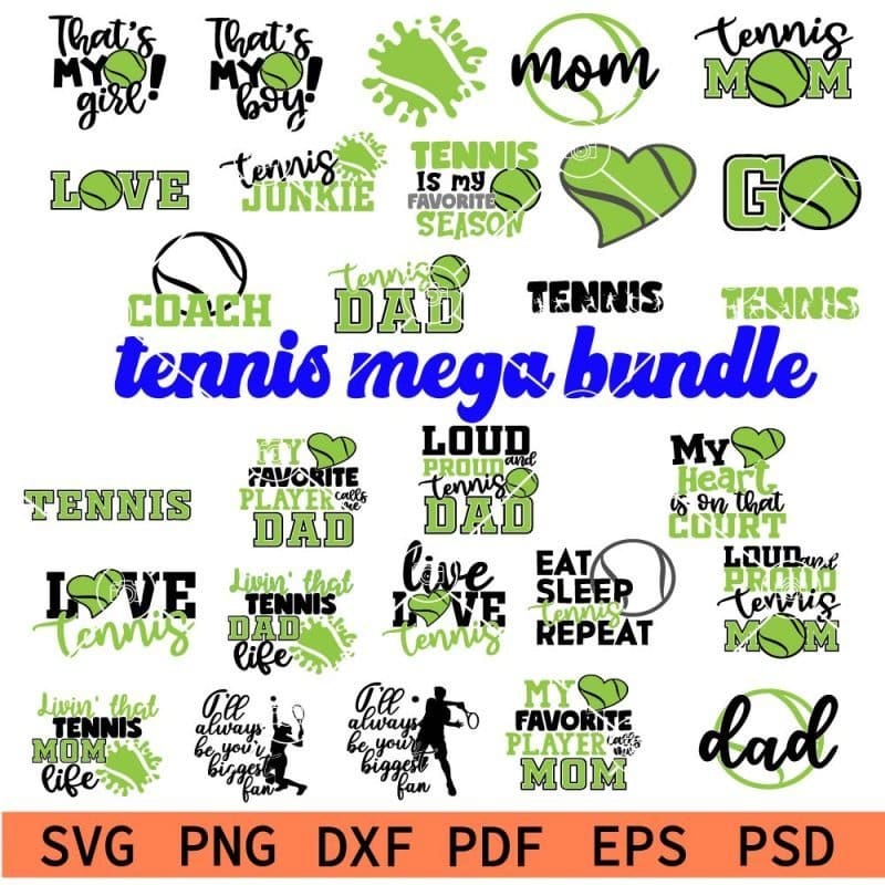 Tennis Bundle SVG, Tennis SVG Bundle, Tennis lover SVG Bundle