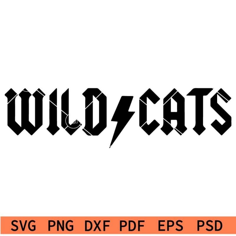 Wild Cats Doodle Letters SVG, Wildcats Sports Transparent SVG, Wildcats ...