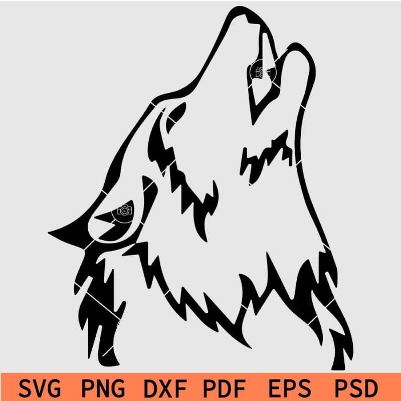 Wolf Howling SVG, Husky SVG, Wolf lovers,Wildlife SVG