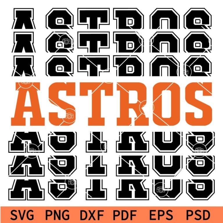 Astros stacked svg, Stacked Houston Astros SVG, Team Astros SVG