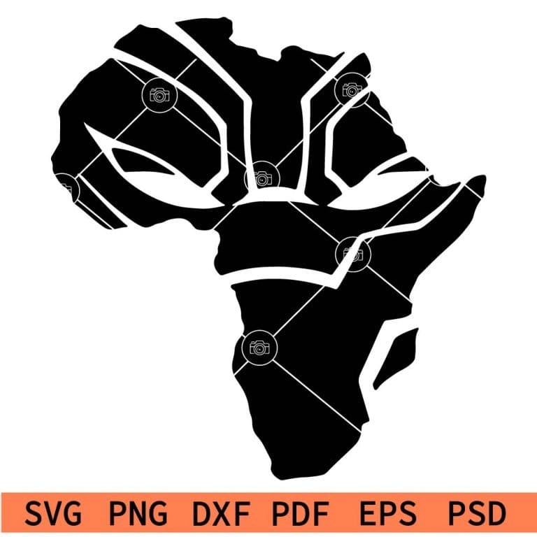 Black Black Panther Africa map svg, Wakanda SVG, Black Panther Africa ...