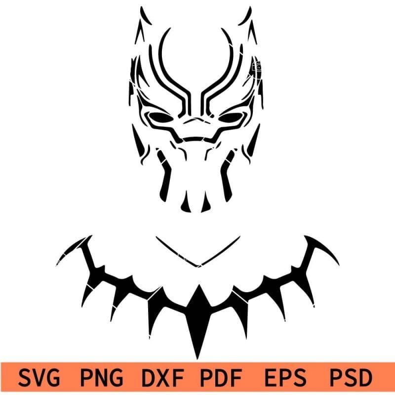 Black panther head svg, Wakanda forever SVG, Head Black Panther SVG