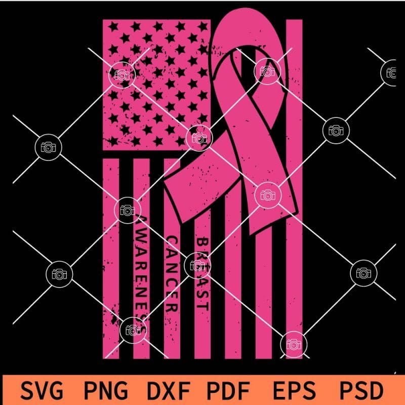Patriotic Breast Cancer Awareness SVG, Patriotic Fight Cancer SVG ...