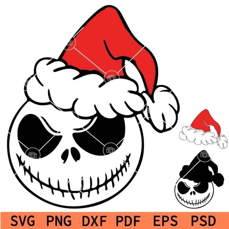 Jack Skellington SVG, Santa Nightmare Before SVG, Jack with Christmas ...
