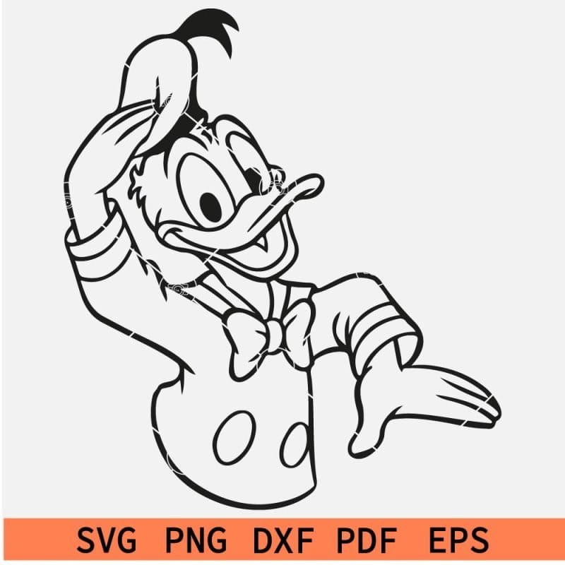 Donald Duck SVG, Donald Duck Outline SVG, Donald Duck Girl SVG