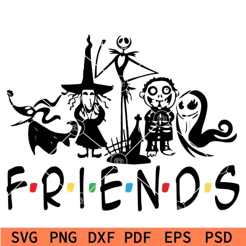 Halloween friends svg, Halloween movie characters svg, Happy Halloween SVG