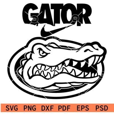 Gater Nike SVG, Florida gators Logo outline svg, Florida gators svg