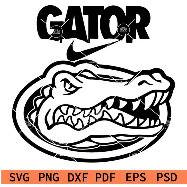 Gater Nike SVG, Florida gators Logo outline svg, Florida gators svg