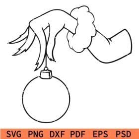 Grinch Hand outline SVG, Merry Grinchmas SVG, Merry Christmas