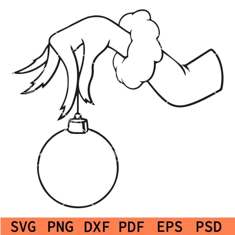 Grinch Hand outline SVG, Merry Grinchmas SVG, Merry Christmas