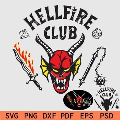 Hellfire Club Strength things Logo SVG, Stranger Things Hellfire Club ...