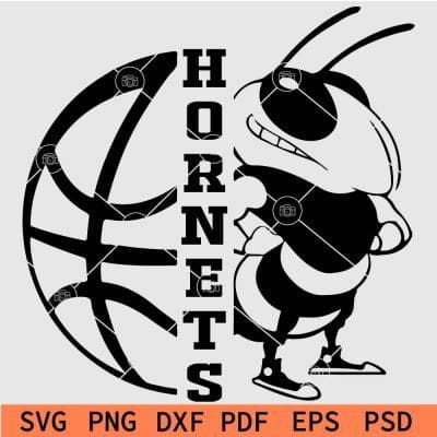 Hornets basketball SVG, Go Hornets svg, The hornets svg, Basketball ...