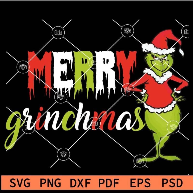 Merry Grinchmas Dripping SVG, Grinch SVG, Merry Christmas SVG ...