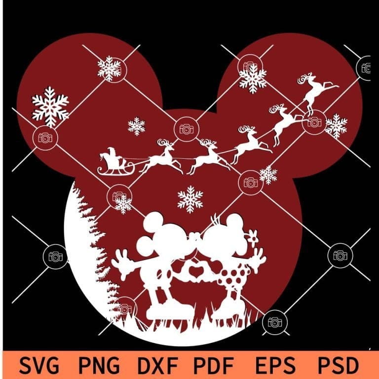 Minnie and mickey christmas scene svg, Disney christmas scene svg ...