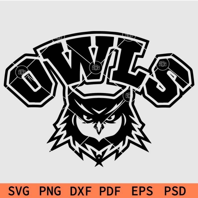 Owls svg, Owl mascot svg, Owls png, Owls Digital Download, Owls Sports ...
