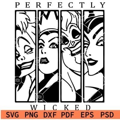 Perfectly wicked svg, Happy Halloween SVG, Halloween Movie Characters SVG