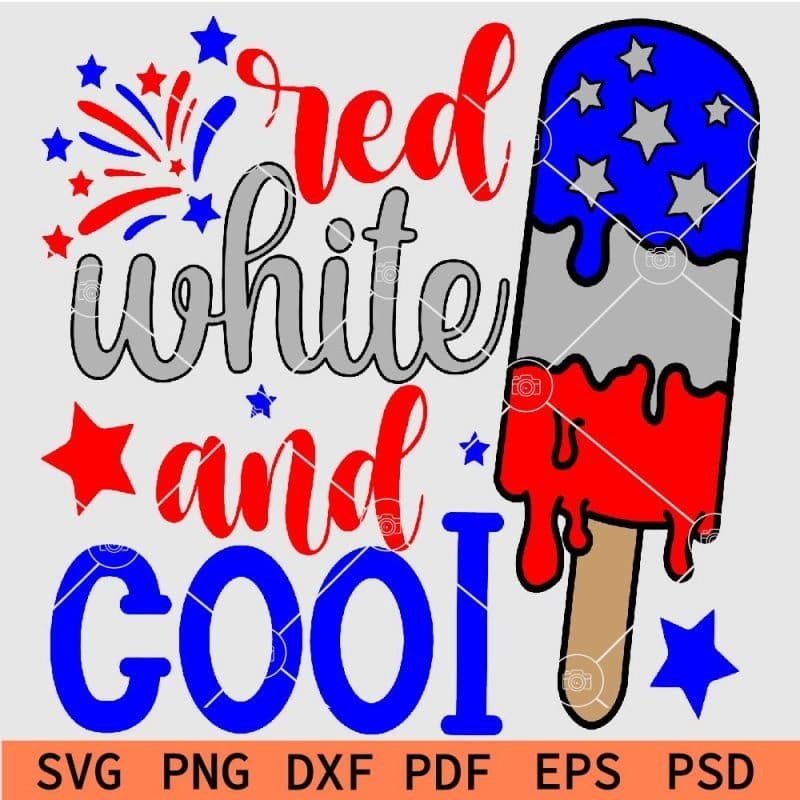 Red white and cool Patriotic Icecream svg, 4th of July Icecream SVG ...