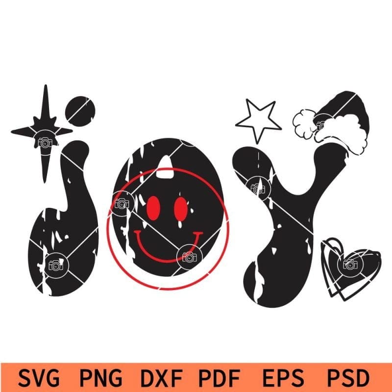 santa joy phrase svg, Chrismas smile SVG, Smiley Joy SVG, Grunge smiley ...