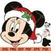 Minnie With Santa Hat Retro Text SVG, Stacked Christmas Minnie SVG ...