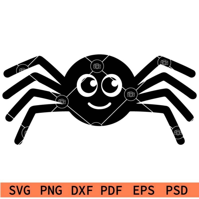 Spider svg, Cartoon Spider SVG, Happy Spider Halloween SVG, Halloween ...