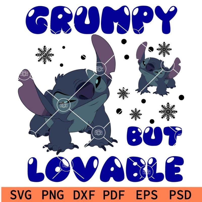 Grumpy but lovable Stitch SVG, stitch grumpy but lovable svg, stitch ...