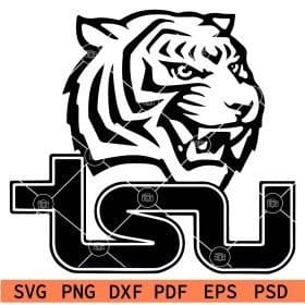 TSU Tigers SVG,Tiger head SVG, Tiger face svg
