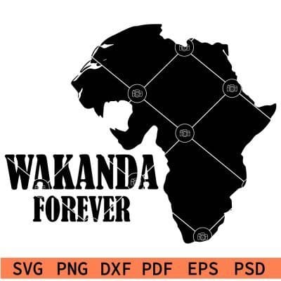 Wakanda forever Africa map SVG, Black Panther SVG, Long live the King SVG