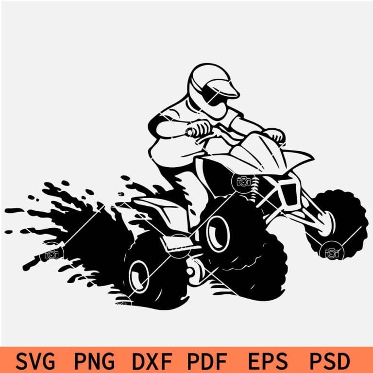 4 wheeler SVG, Quad Riding SVG
