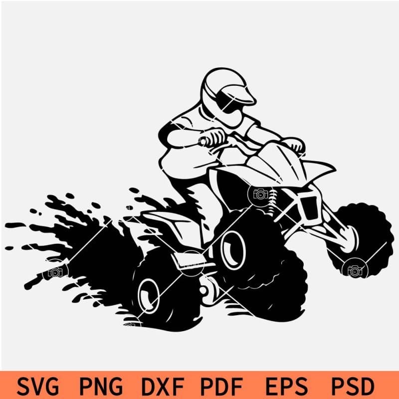4 wheeler SVG, Quad Riding SVG