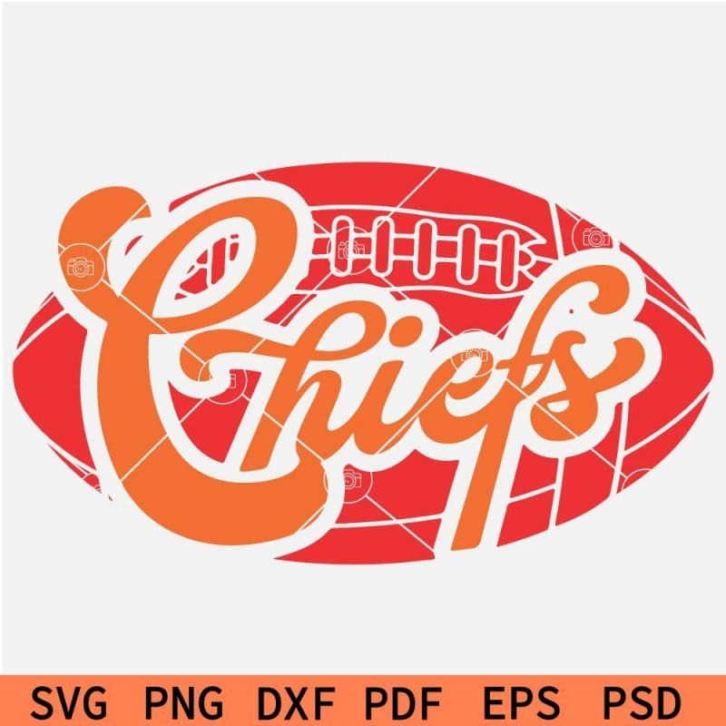 Chiefs Football Ball SVG, Chiefs Football Sports SVG, Team Chiefs ...