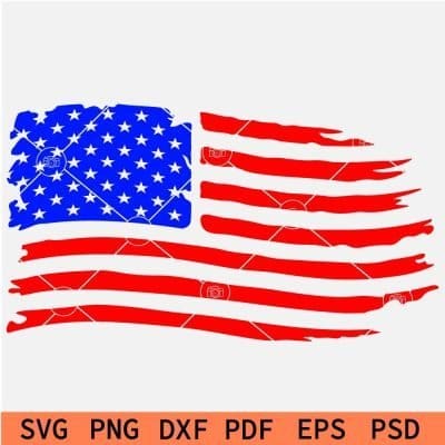 July 4th 1776 Grunge Flag SVG, Distressed US flag 4th July SVG, Fourth ...