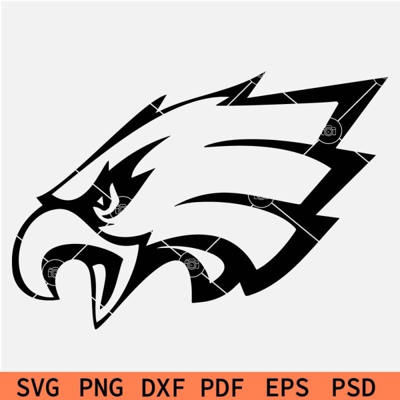 Eagle Head Screaming SVG, Eagle Head Vector SVG, Eagle Outline SVG