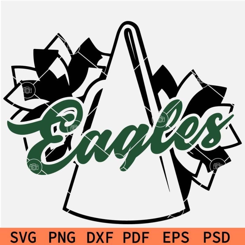 Eagles Megaphone SVG, Eagles Cheer horn SVG, Eagles Cheerleading SVG
