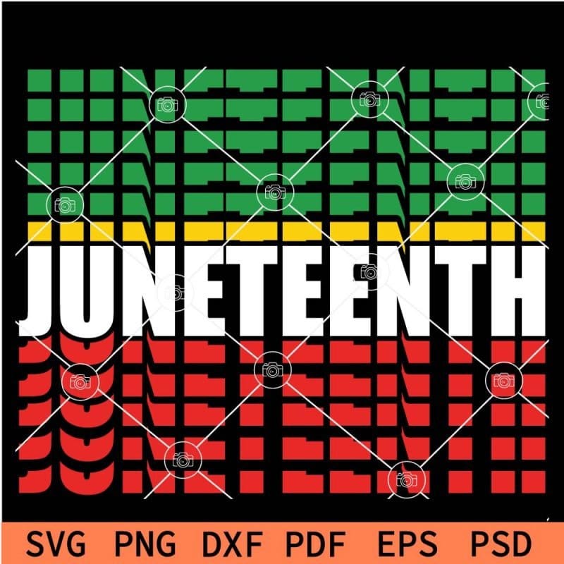 Juneteenth Stacked SVG, Stacked Juneteenth SVG, Freedom Day ...