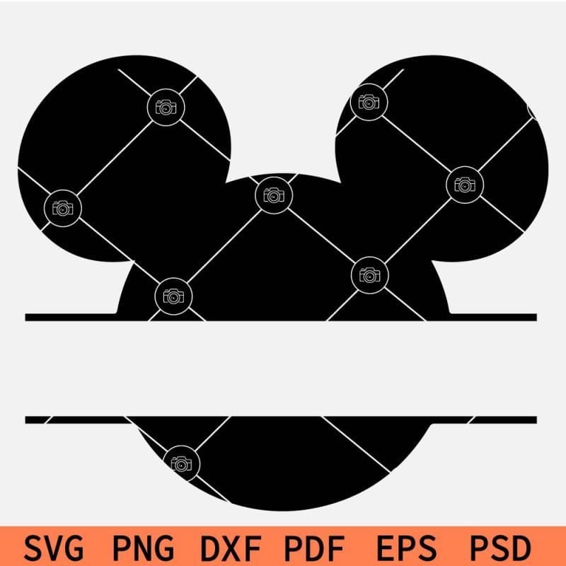 Mickey Mouse Split Monogram SVG, Mickey Mouse Name Frame SVG, Disney ...