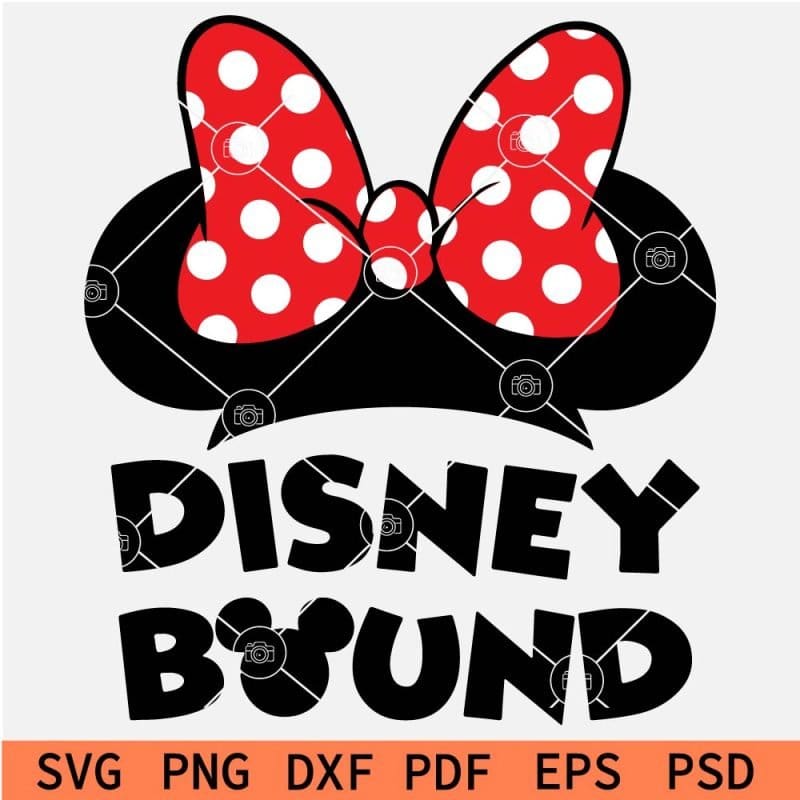Minnie Ears Disney Bound SVG, Disney Bound Minnie SVG