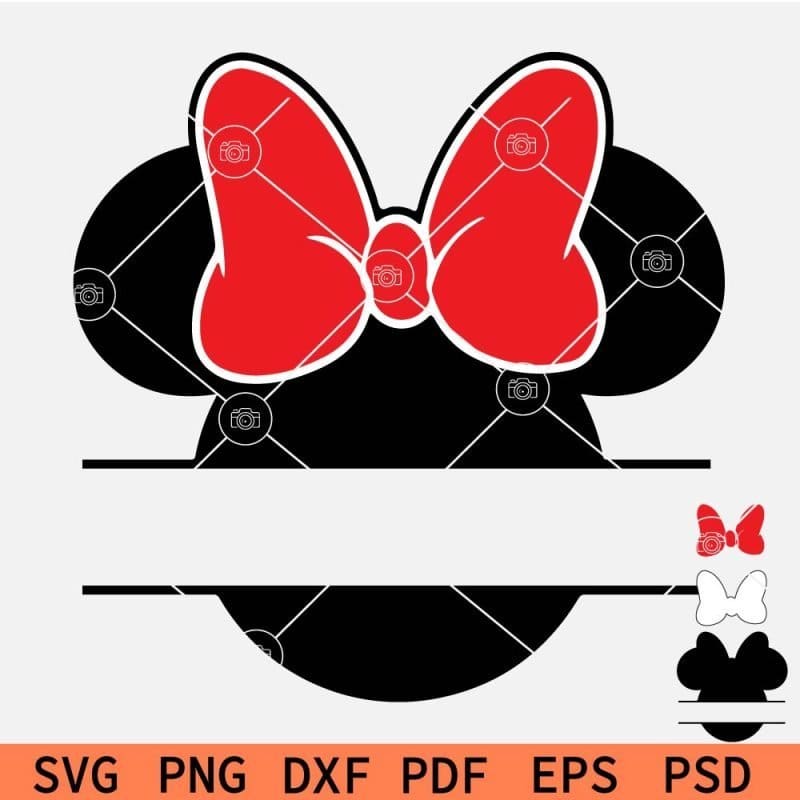 Minnie Split Monogram SVG, Minnie Mouse Name Frame SVG, Disney Split ...