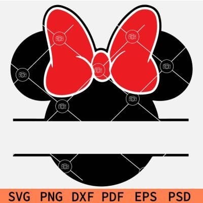 Minnie mouse Split Monogram SVG, Minnie Mouse Name Frame SVG, Disney ...