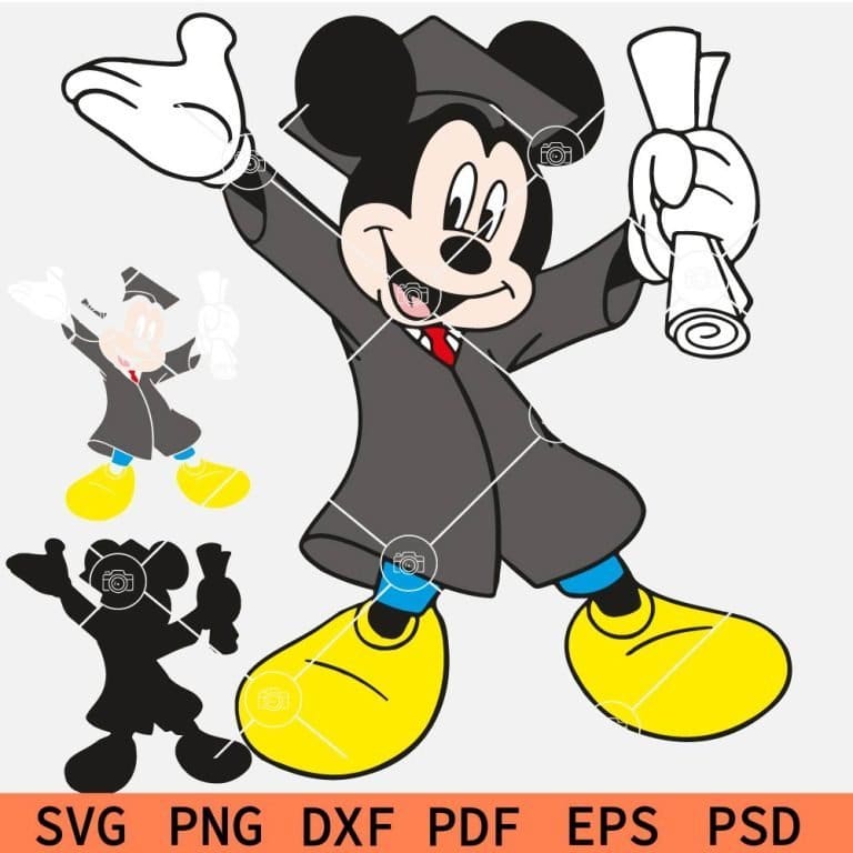 Mickey Mouse Graduation SVG, Graduate Mickey svg, Disney graduation ...