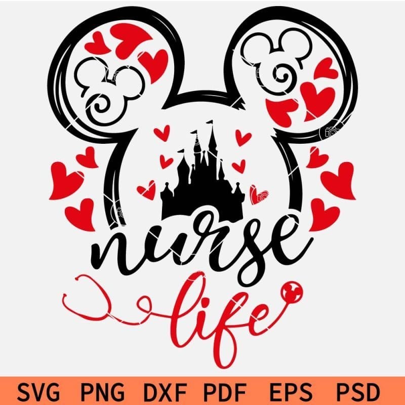 Mickey Mouse Nurse Life Svg, Mickey Nurse SVG, Disney Nurse Life SVG