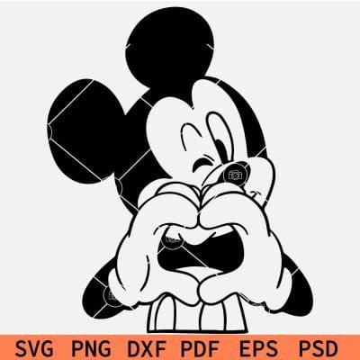 Mickey Mouse Outline SVG, Mickey Sketch Vector SVG, Disney Sketch SVG