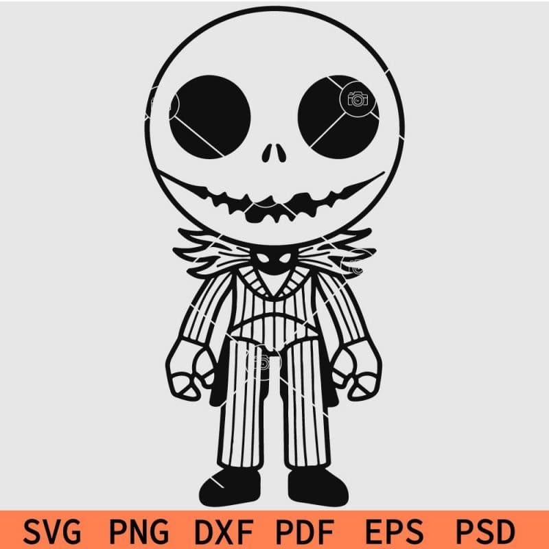 Nightmare before Christmas Jack outline SVG, Jack Skellington Nightmare ...