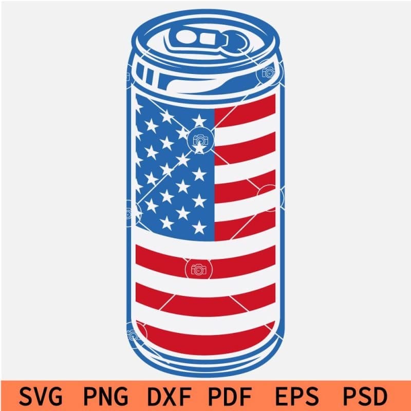 4th July Pop Can SVG, USA Flag Stars Pop Can SVG, Independence Day Pop ...