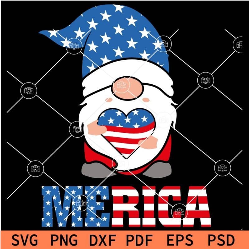 Patriotic Gnome Merica Gnome SVG, 4th July Gnome SVG, Independence Day ...