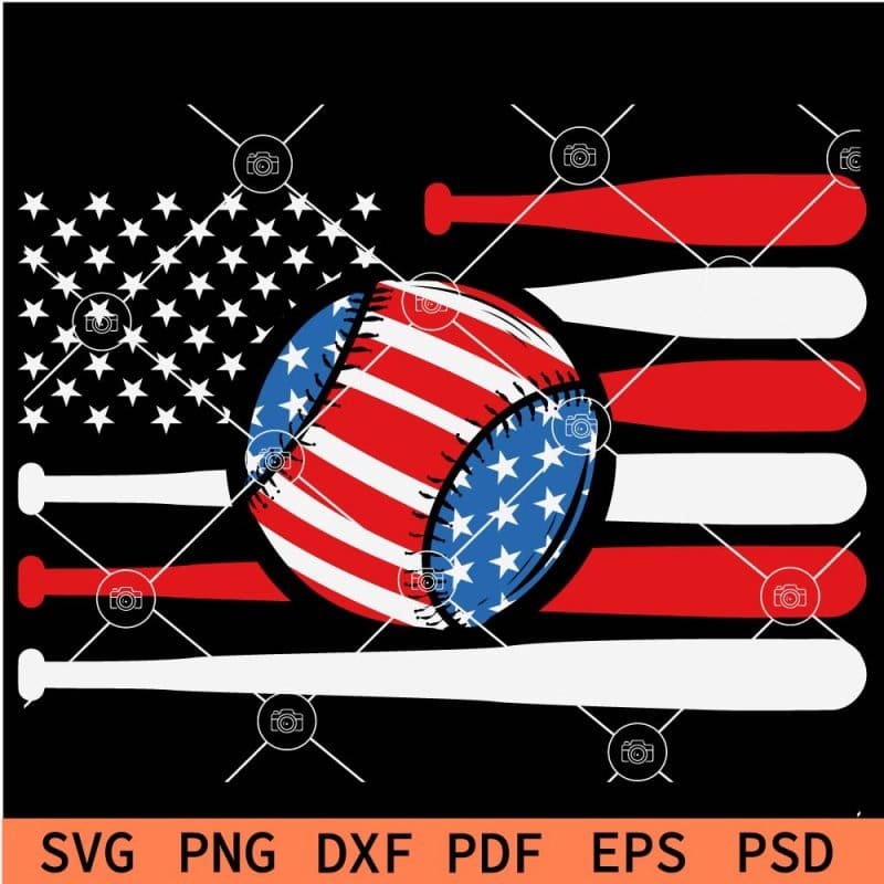 Patriotic Hockey Ball Flag SVG, Patriotic Hockey Sticks and Ball Flag SVG